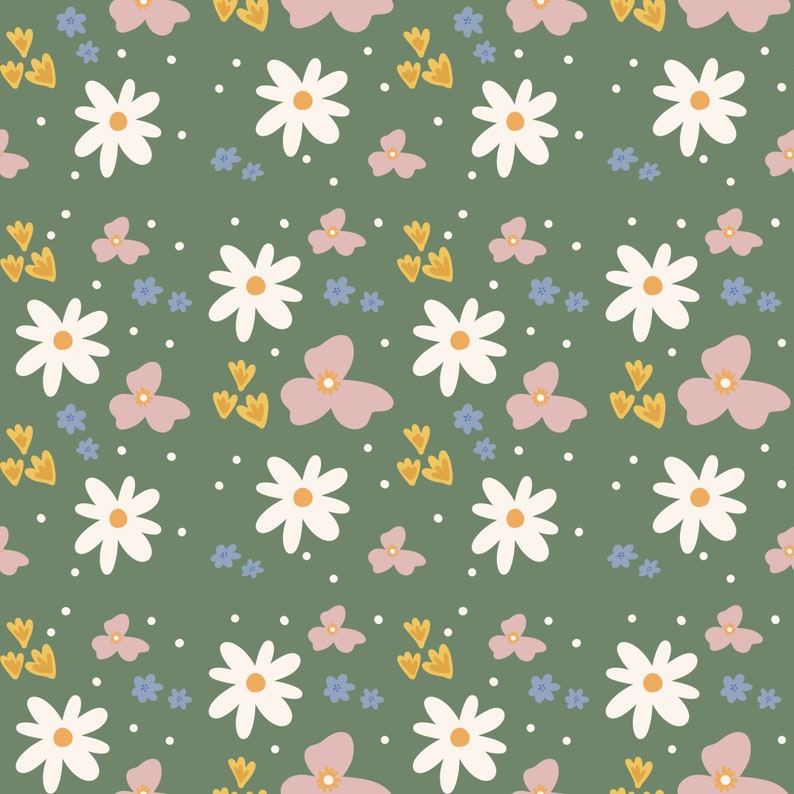 Ditsy Floral Digital Pattern for Download - Etsy