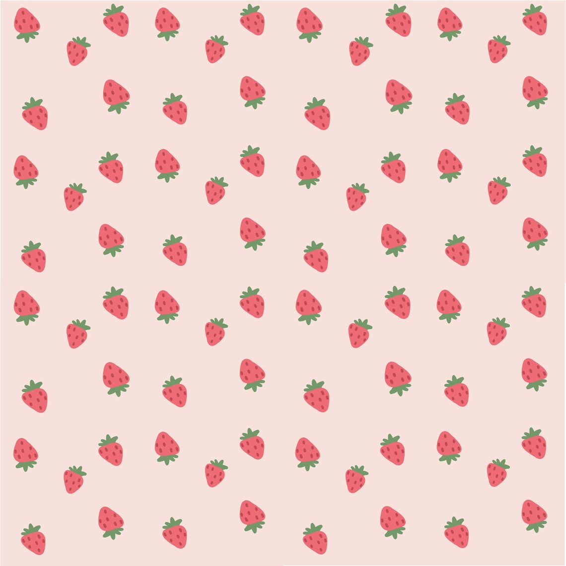Ditsy Strawberry Pattern - Digital Download - Etsy