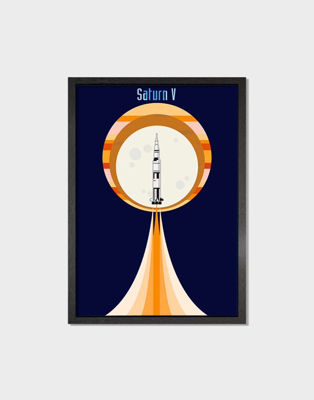 Saturn V | NASA | Wall Art | Custom Printed | Minimalist | Personalised ...