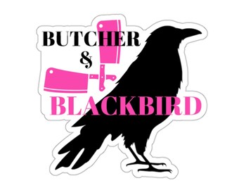 Butcher and Blackbird Sticker, Kindle Stickers, Bookish Stickers, Dark ...