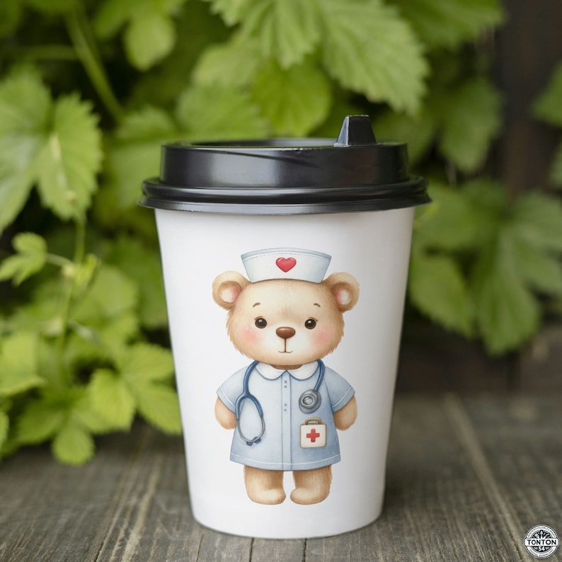 Cute Bear Nurse Watercolor Clipart Set for Healthcare Designs - Etsy