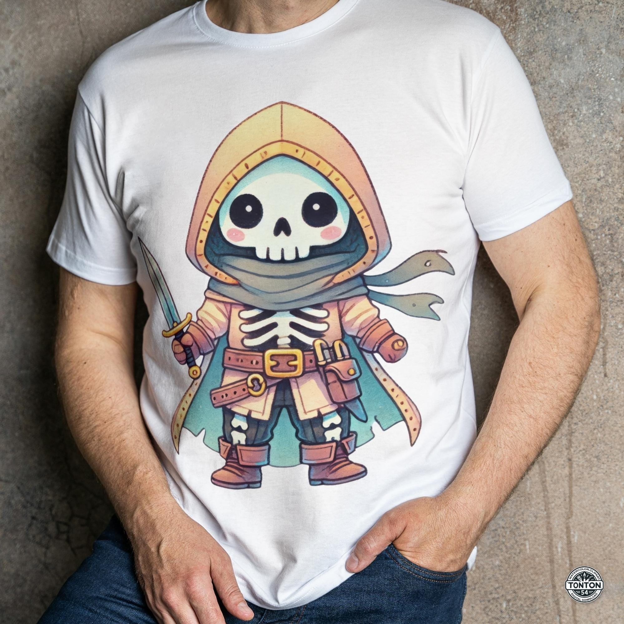 Cute Skeleton Warrior, Adventures in Dungeon, Digital Download, 21 PNG ...