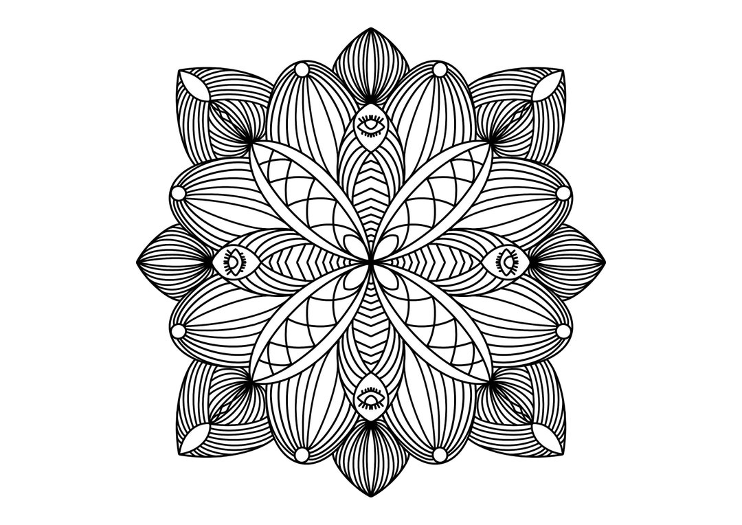 20 Adult Mandala Coloring Pages, Adult Coloring Pages, Antistress ...