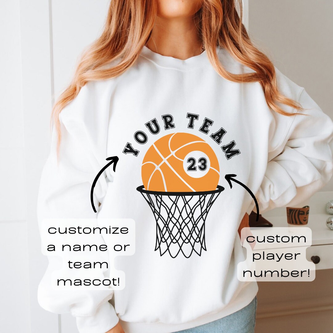 Basketball Sweatshirt, Custom Basketball Team Sweatshirts, Personalized ...