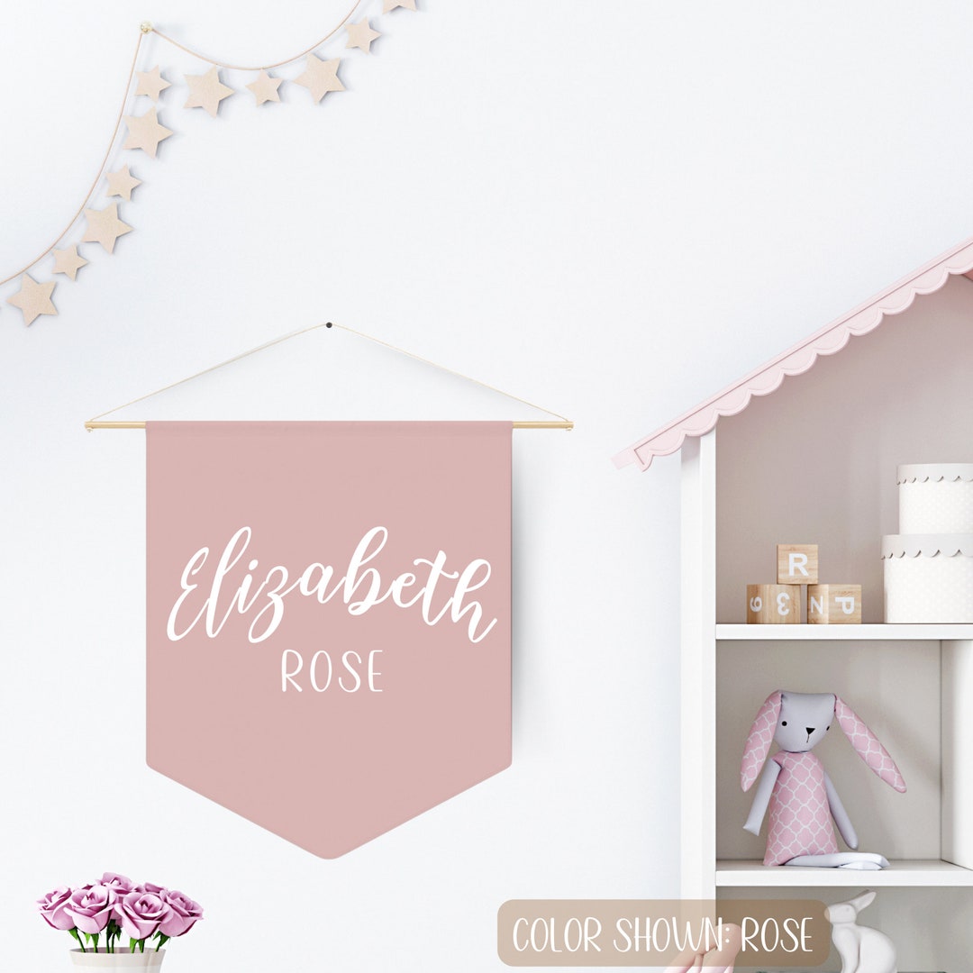 Custom Girl Room Decor Pennant Banner Girls Room Wall Decor Playroom ...