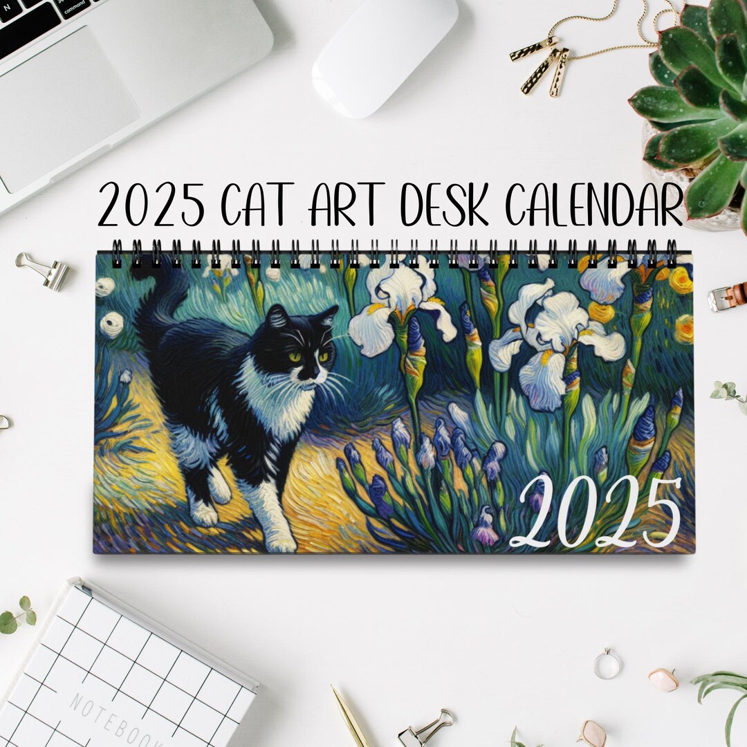2025 Cats in Art Calendar Cat Art Desktop Calendar Art History Calendar ...