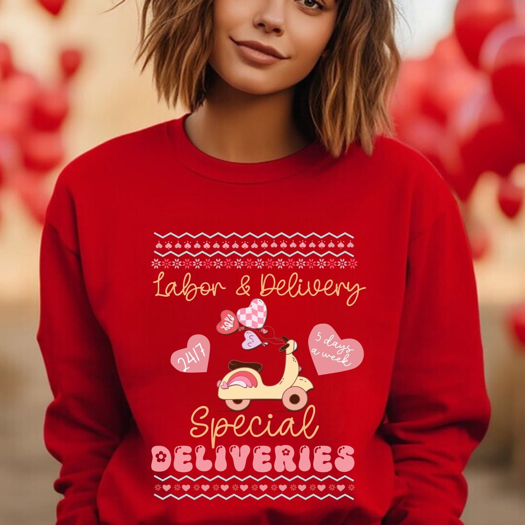 Labor and Delivery Valentines Day Sweatshirt, L&D Nurse Valentine ...