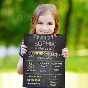 Editable First Day of School Chalkboard Sign, Chalkboard Back to School ...