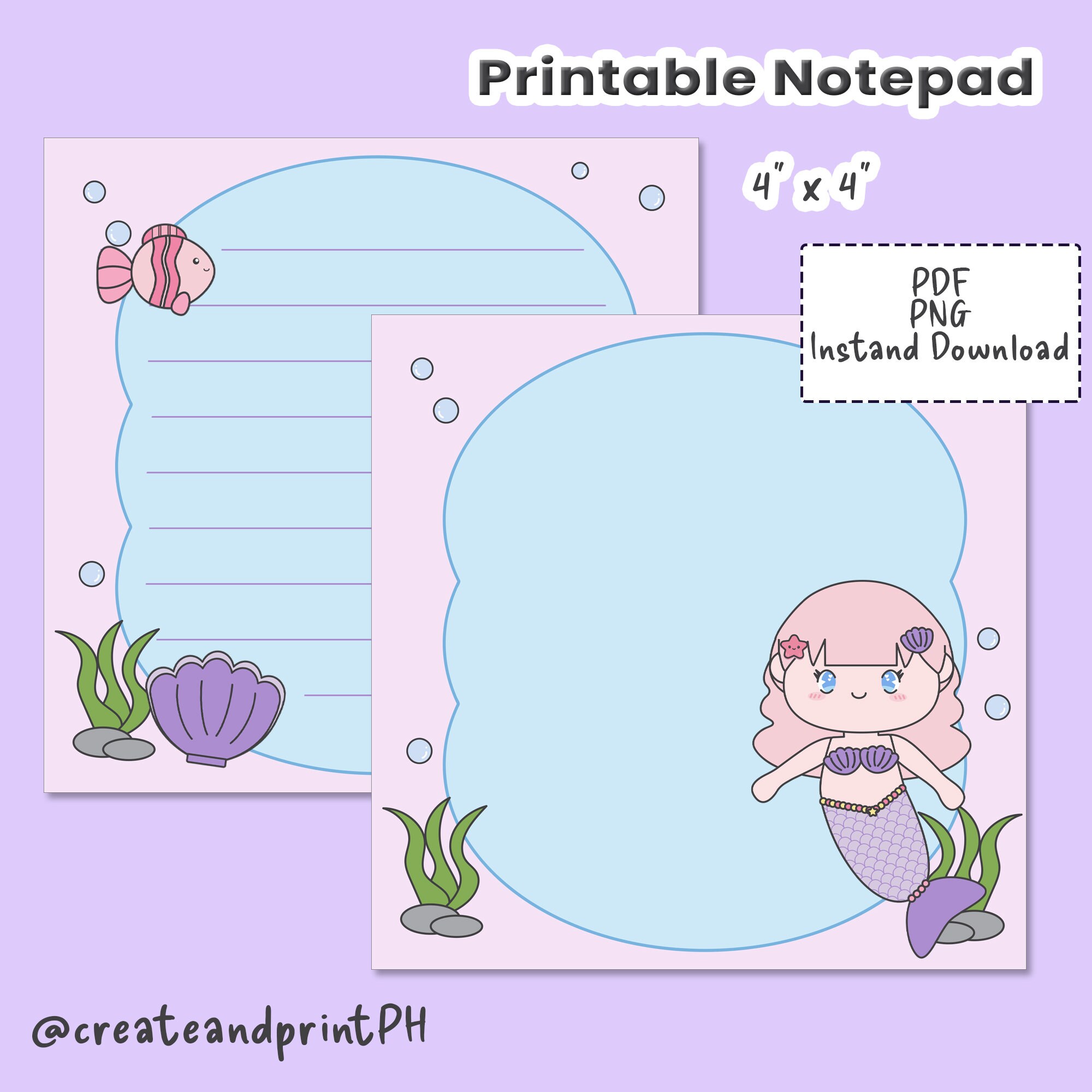 Memo Notes Printable, Note Pad Digital Download, Cute Printable Notepad ...