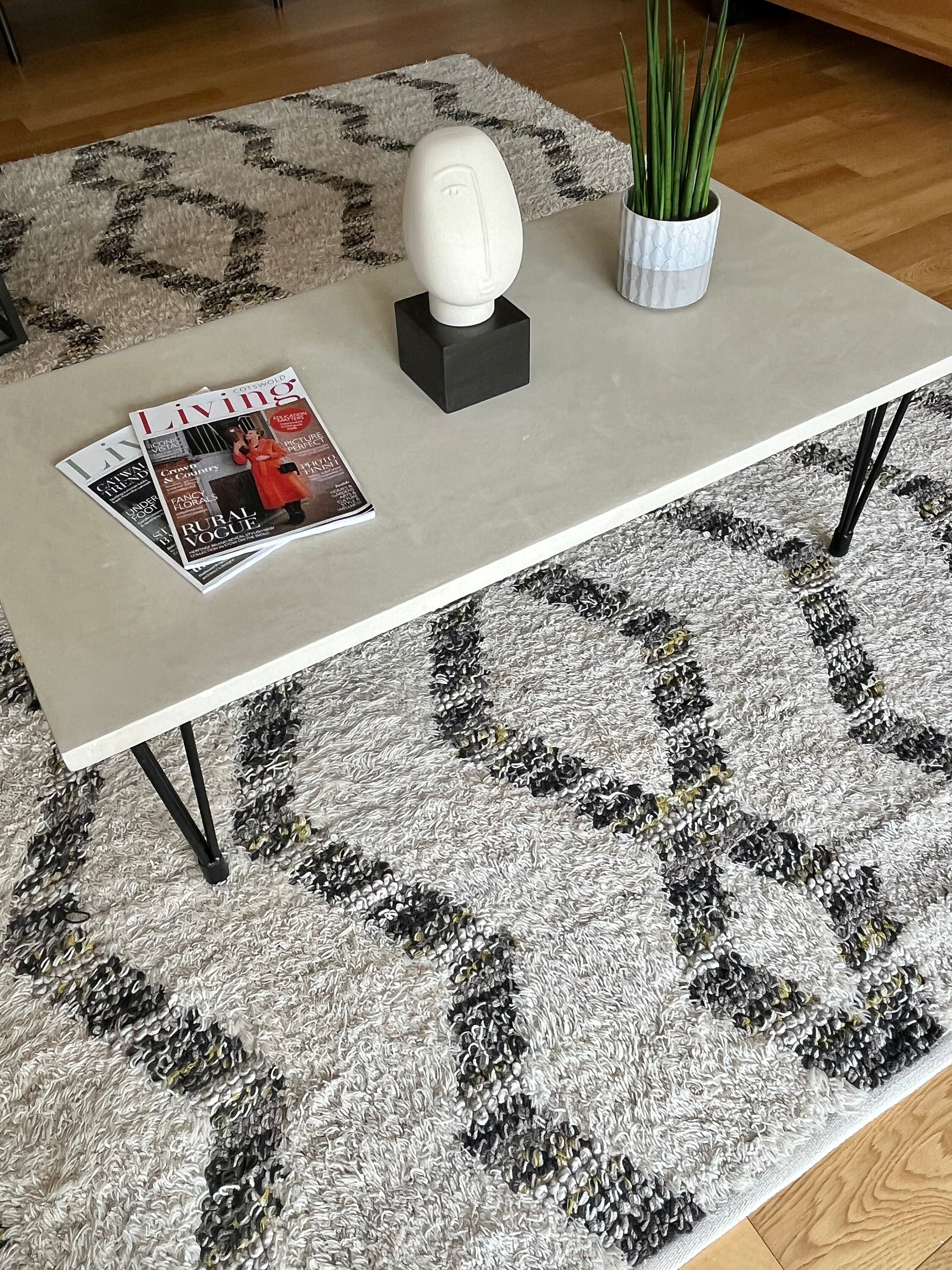 Ivory concrete coffee table store