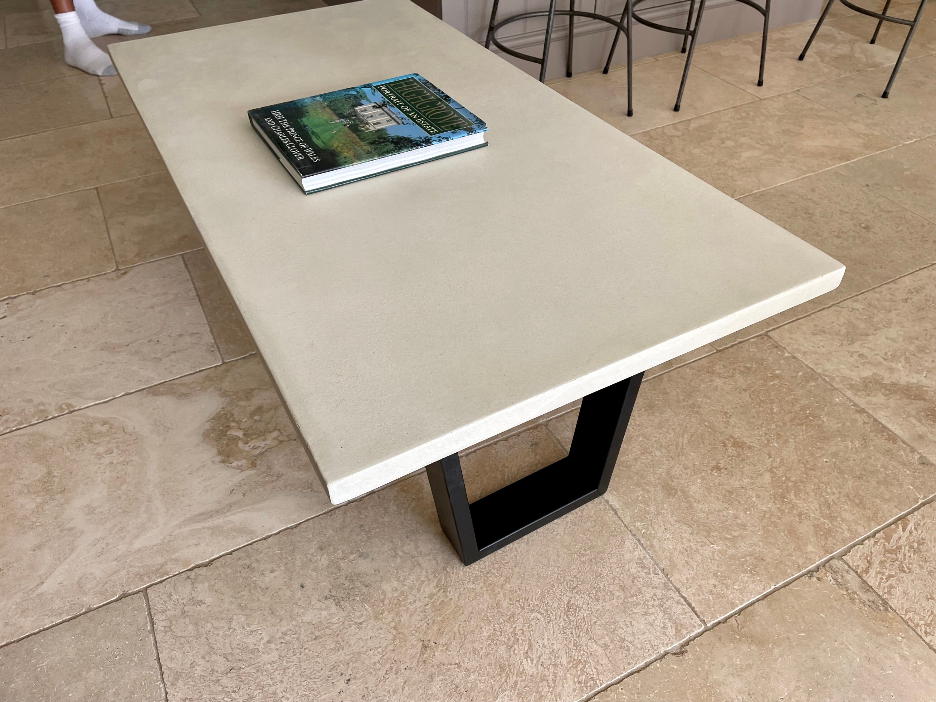 Concrete coffee table Natural Ivory stone collection available with custom colors from our chart. Handmade to perfection