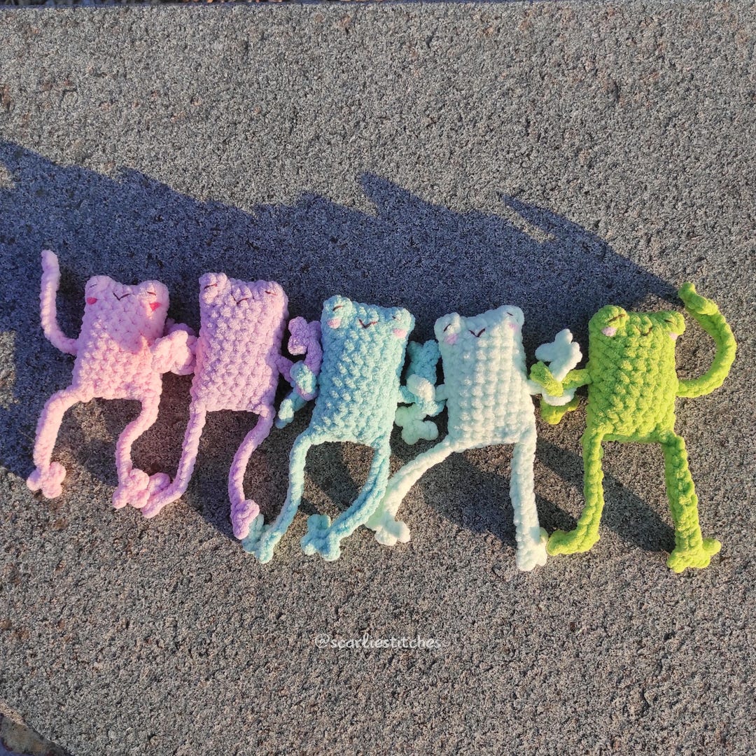 Leggy Frog Colour Option Crochet Plushie / Amigurumi Handmade Sleepy ...