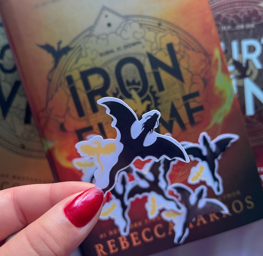 Fourth Wing Sticker Iron Flame Dragon Tarin and Andarna - Etsy