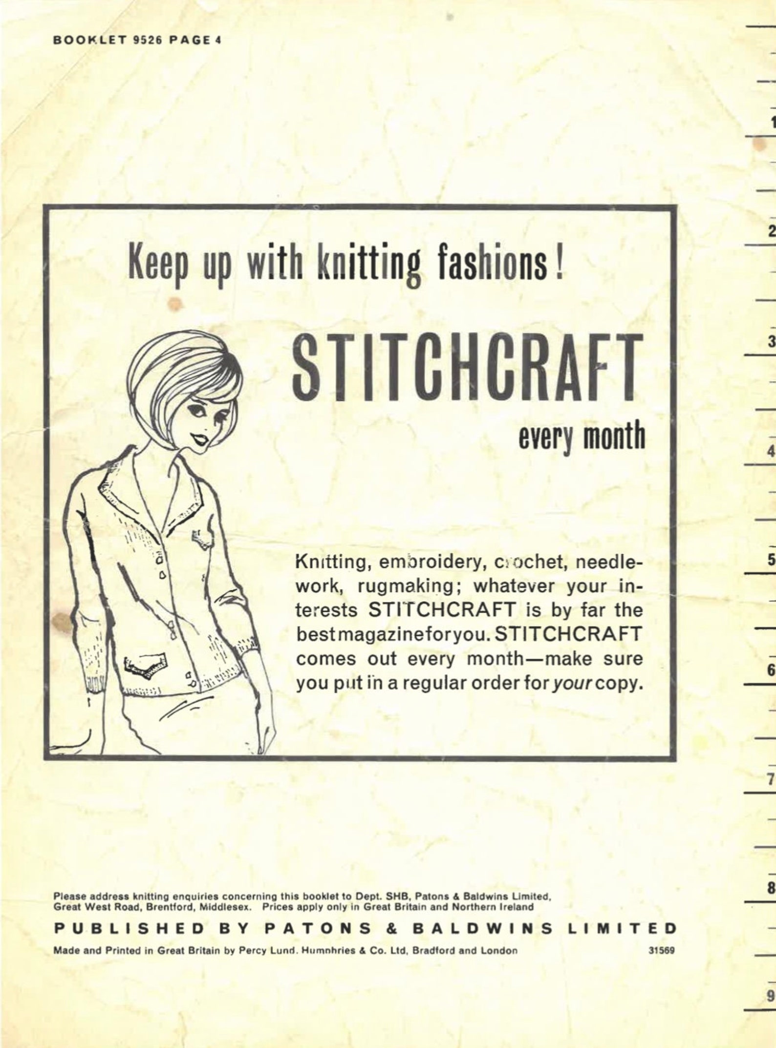 Mary Quant Knitting Pattern, 1960s, Patons, Mod Top - Etsy