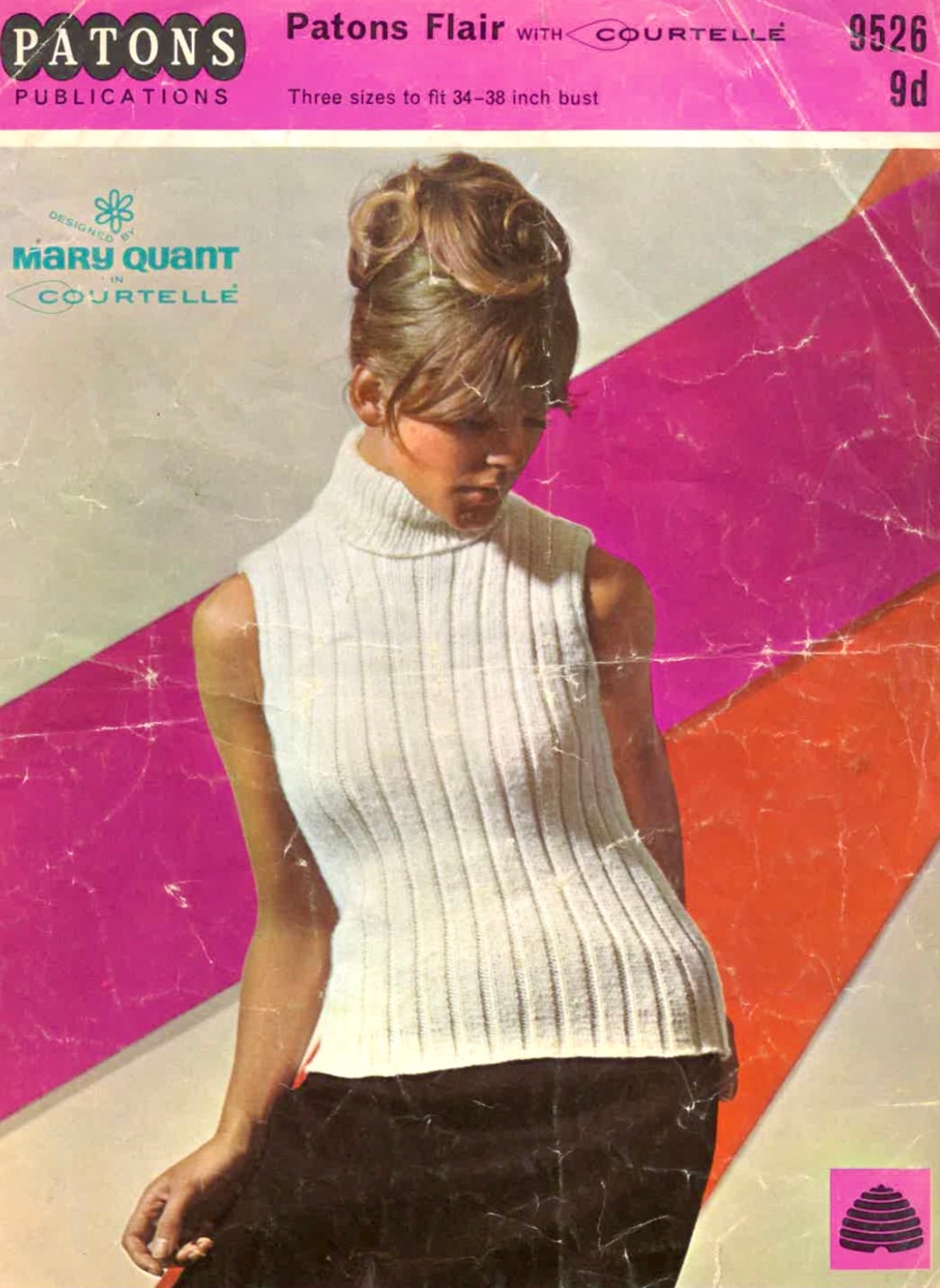 Mary Quant Knitting Pattern, 1960s, Patons, Mod Top - Etsy