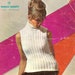 Mary Quant Knitting Pattern, 1960s, Patons, Mod Top - Etsy