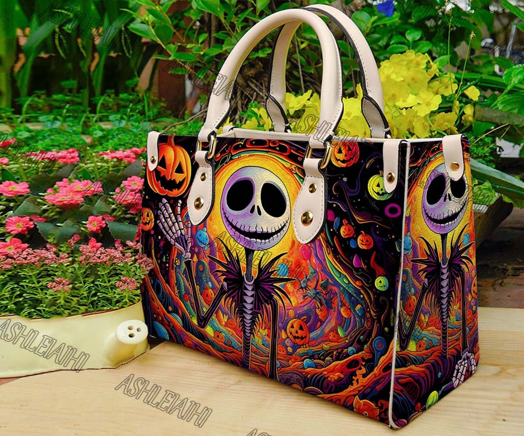 Jack Skellington Handbag Jack Skellington Leather Bag - Etsy