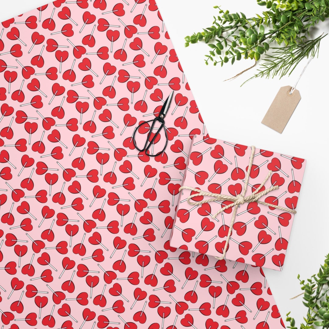 Heart Wrapping Paper - Etsy
