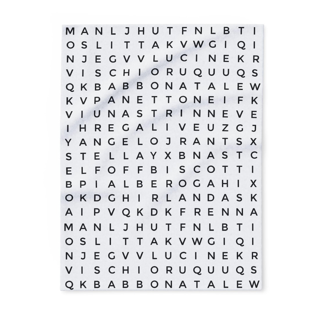 Personalized Word Search Fleece Blanket - Etsy