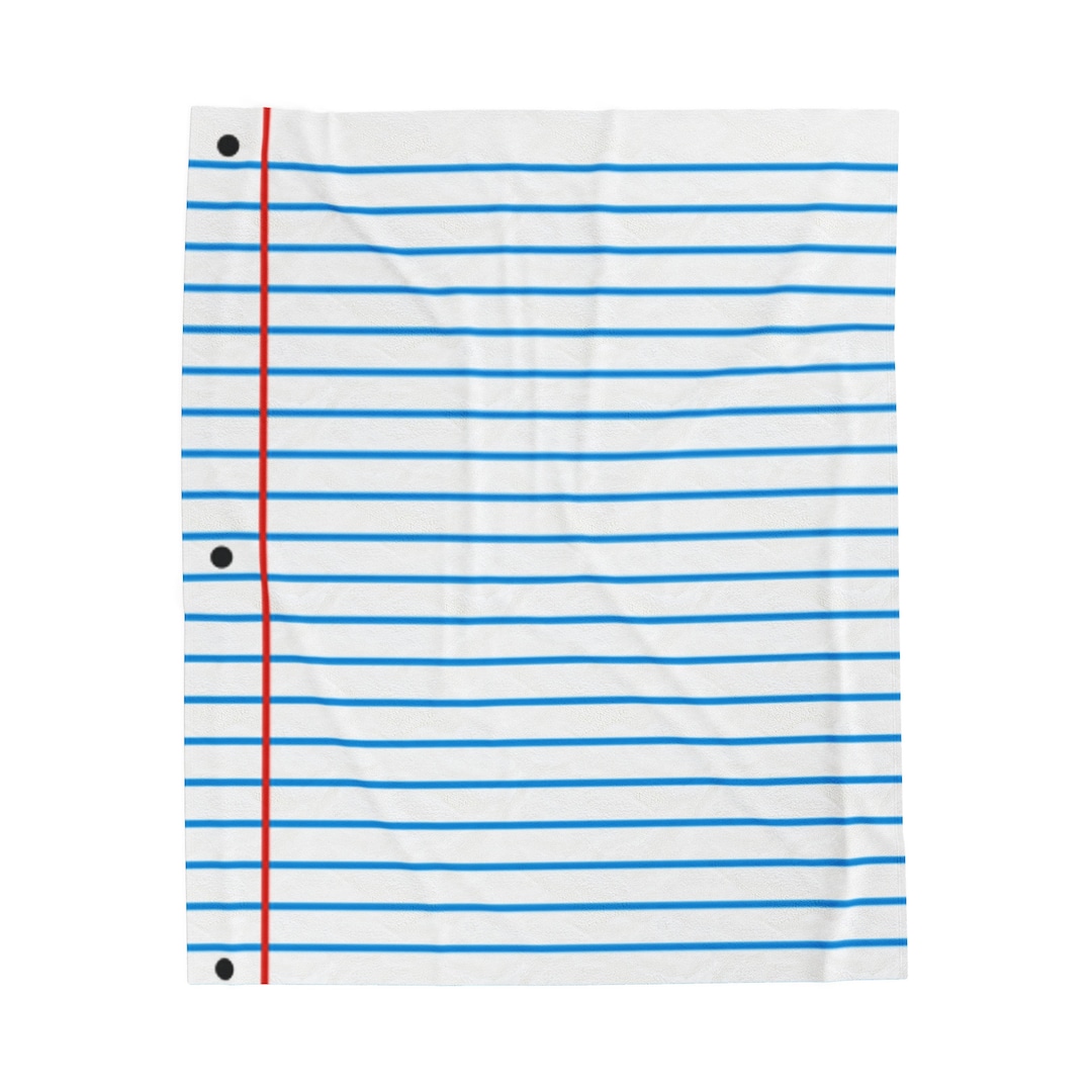 Notebook Paper Plush Blanket - Etsy