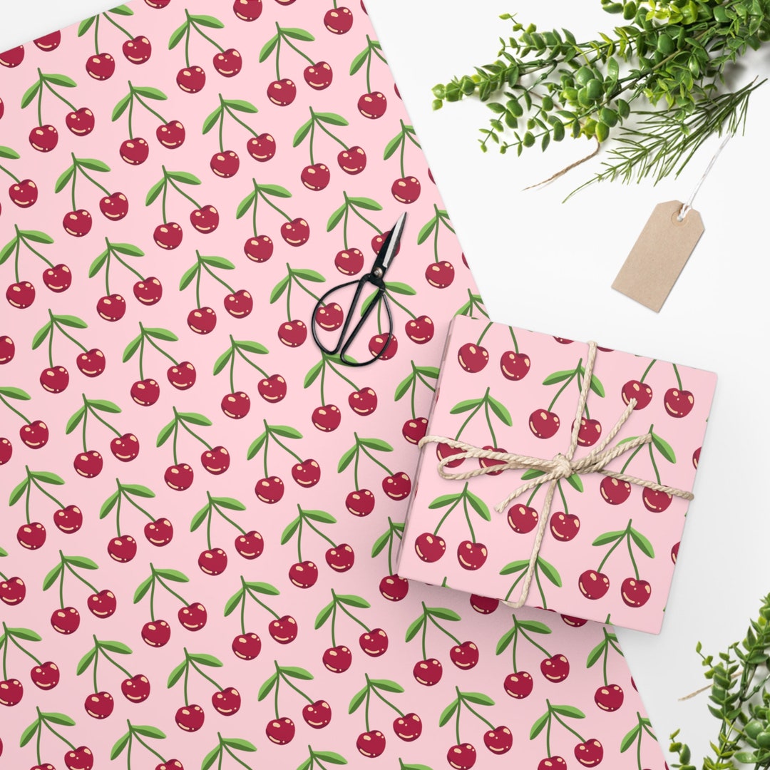 Cherry Wrapping Paper - Etsy