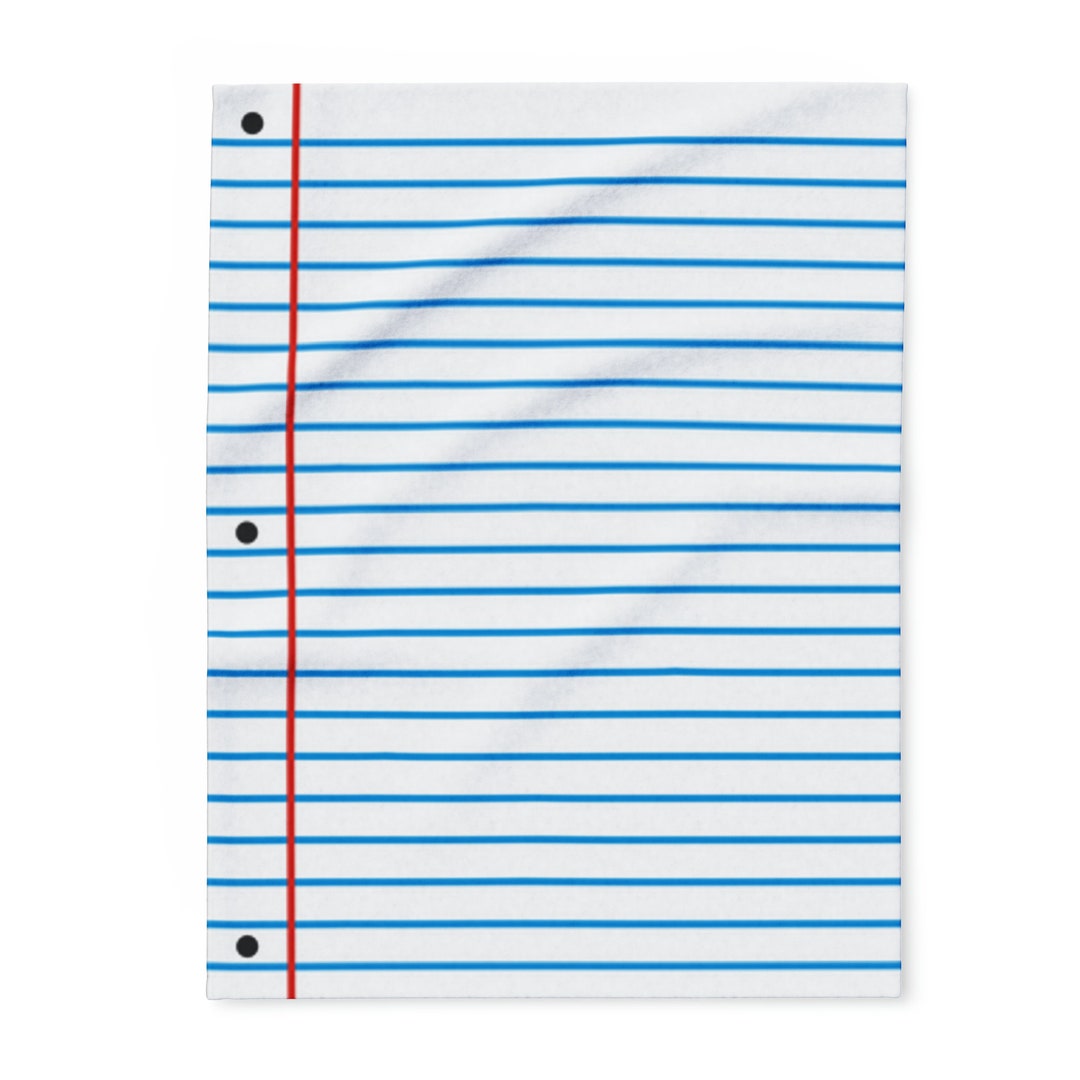 Notebook Paper Fleece Blanket - Etsy