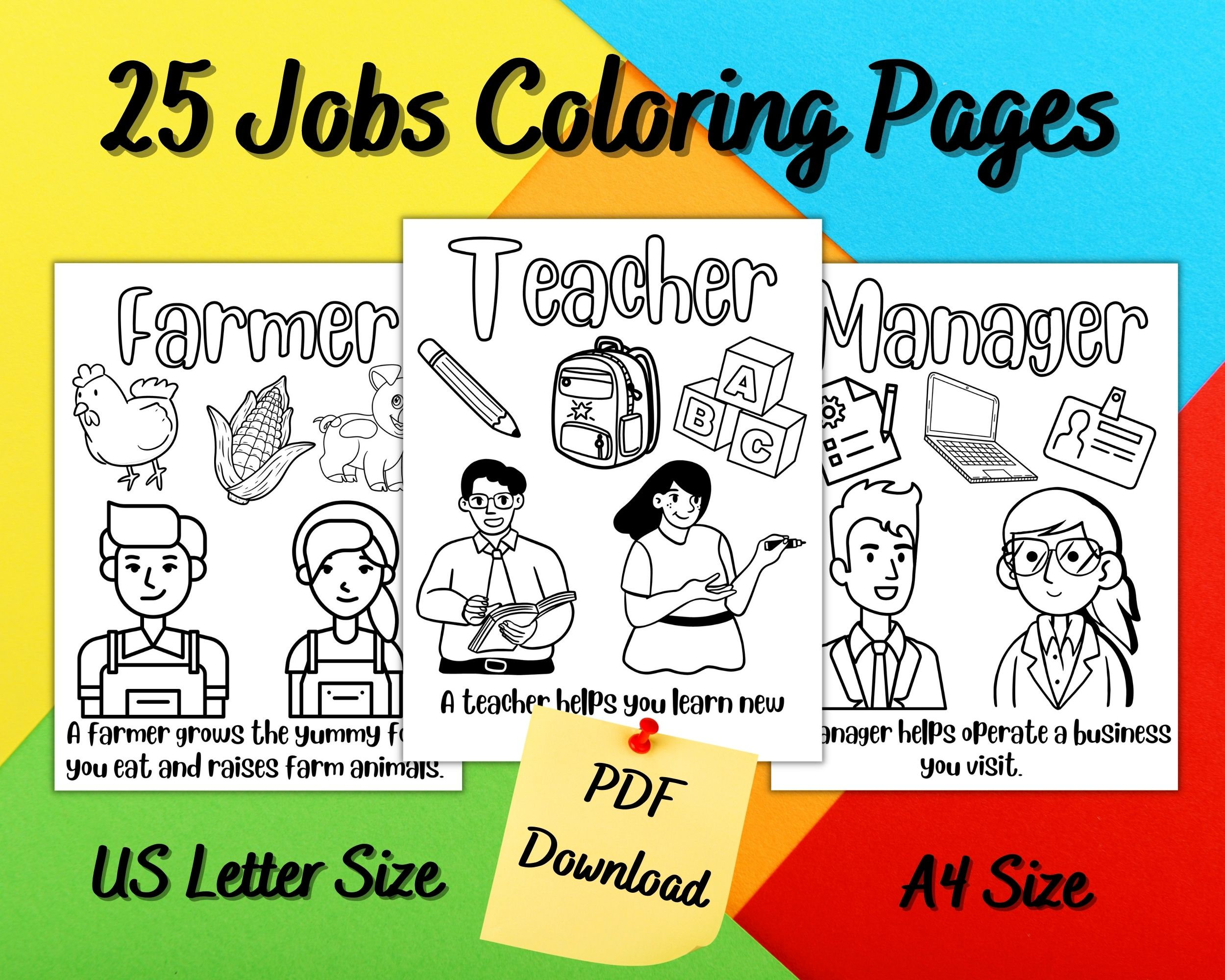 Jobs Coloring Pages, Child Coloring Printable, Community Helpers ...