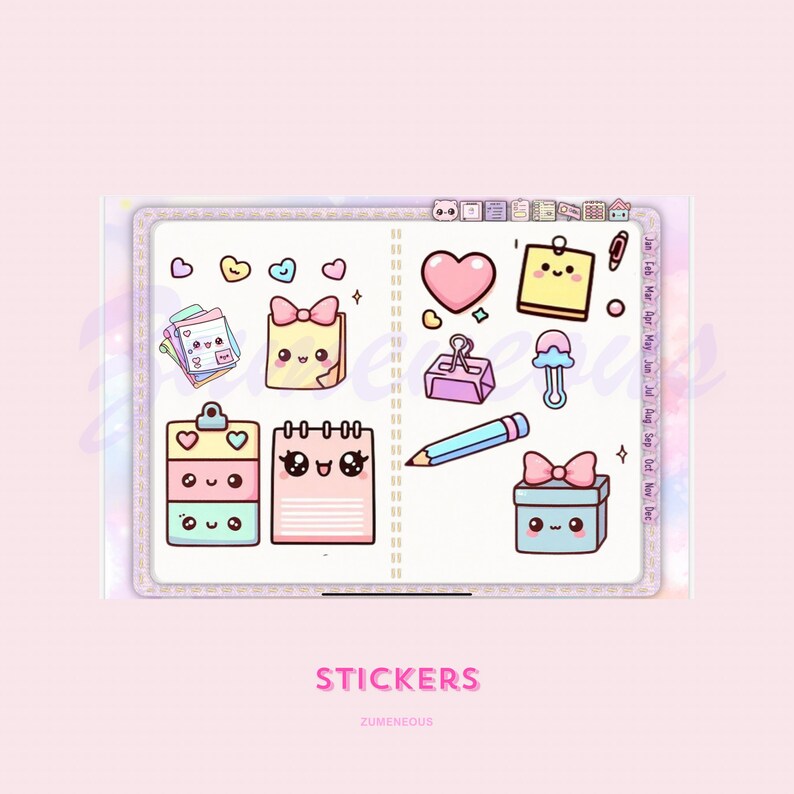 Kawaii Digital Planner, Undated, Goodnotes Hyperlinked (digital ...