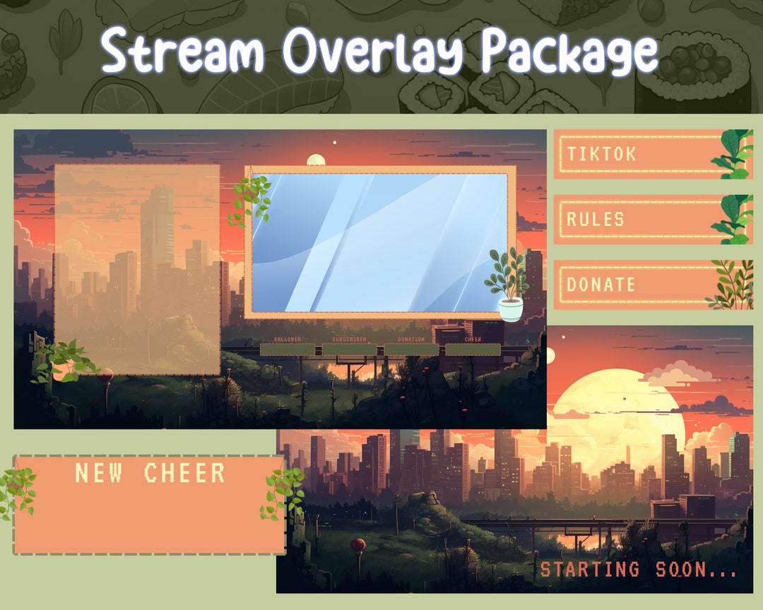 Sunset Dream Overlay Set Stream Package Schedule - Etsy