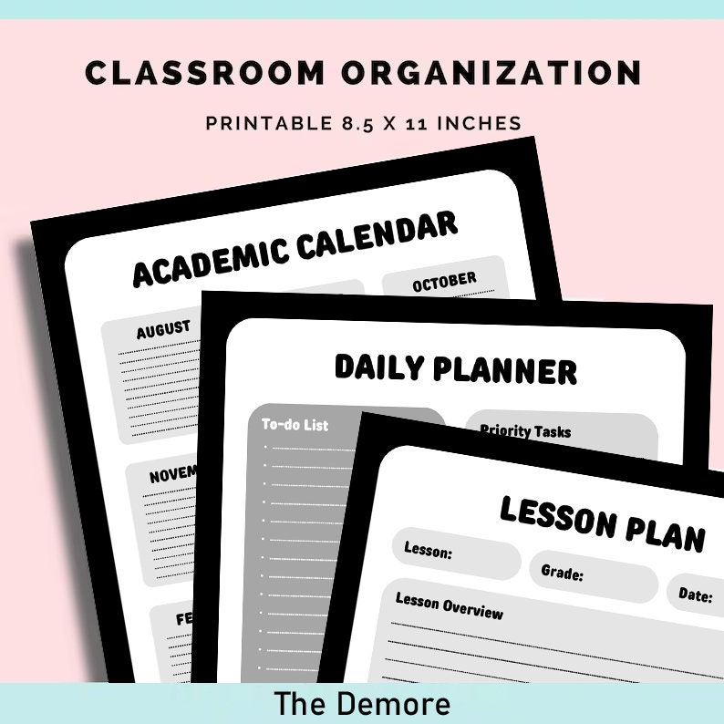 Digital Teacher Planner DATED 2024 UNDATED Lesson Planner, Academic ...