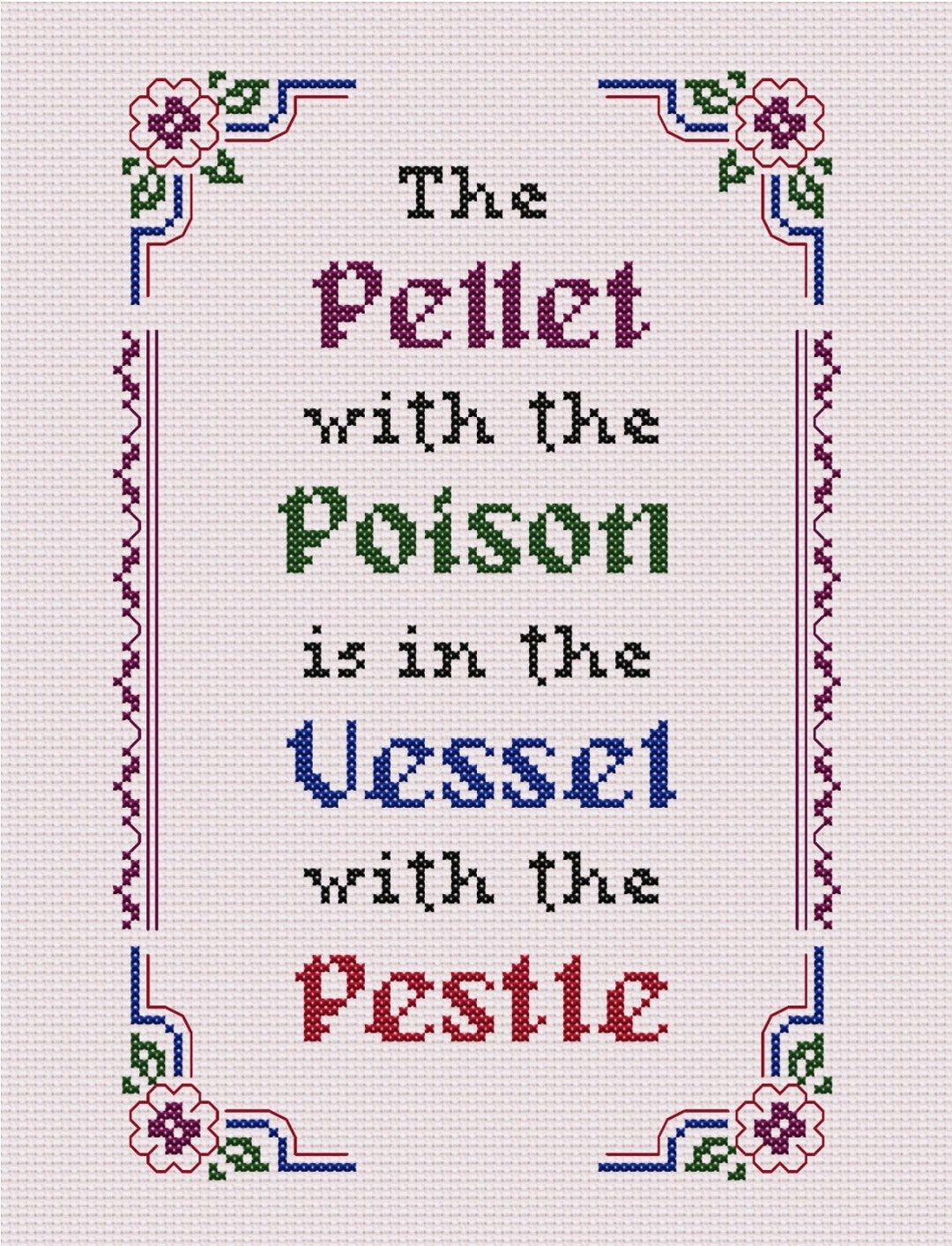 The Court Jester Poison Tongue Twister Cross Stitch Pattern - Etsy