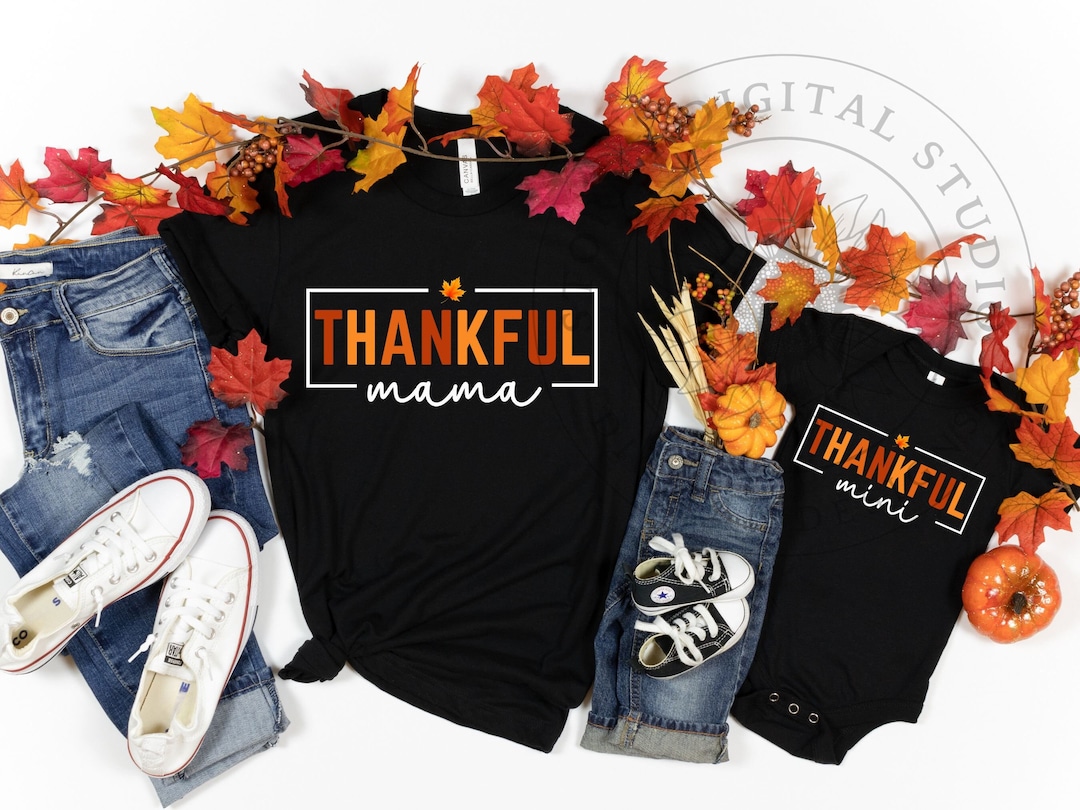 Thankful Mama Mini PNG Instant DIGITAL ONLY Sublimation Shirt Design ...