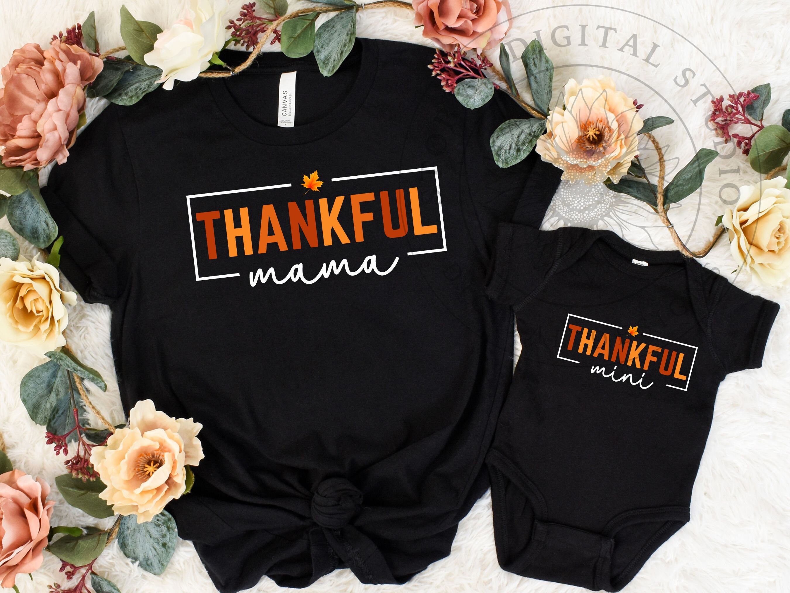 Thankful Mama Mini PNG Instant DIGITAL ONLY Sublimation Shirt Design ...