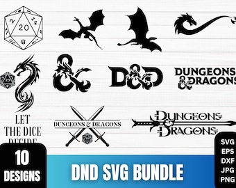 Dnd Svg Bundle, Dnd Png Bundle, Dnd Dxf Bundle, Dnd Silhouette Designs ...