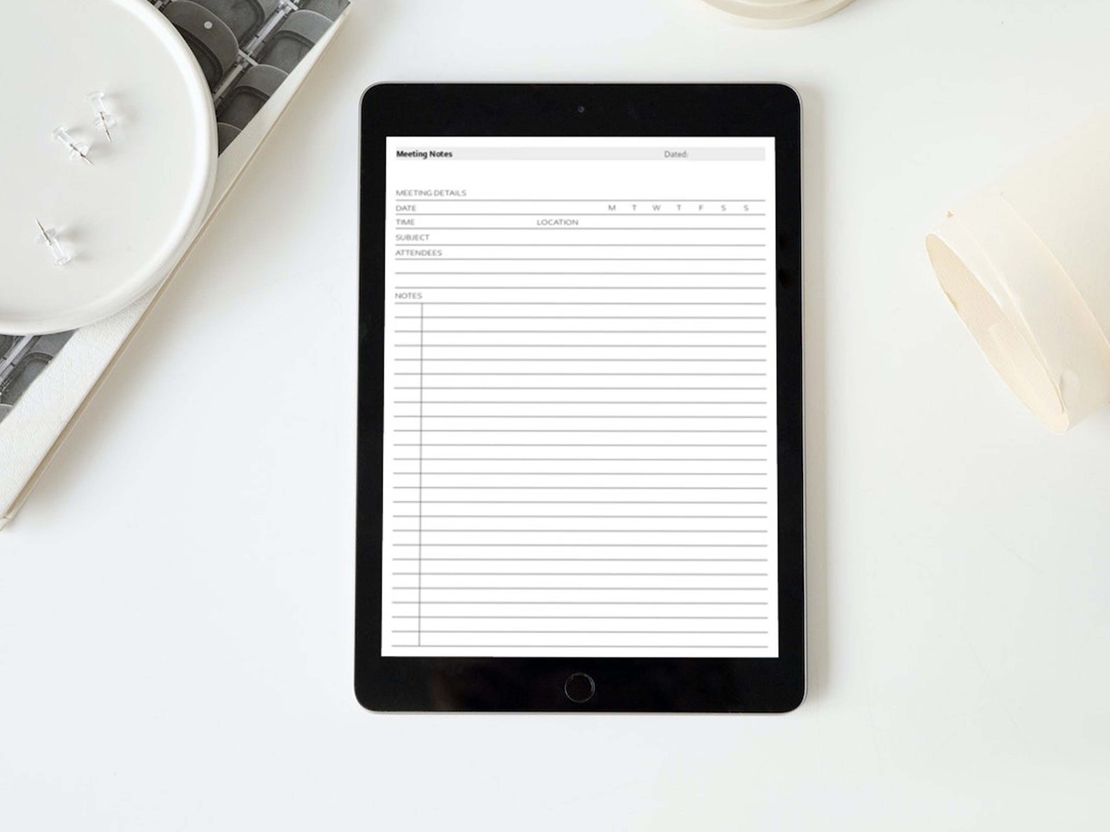 Editable Meeting Notes Template, Meeting Notes, Meeting Notes Tracker ...