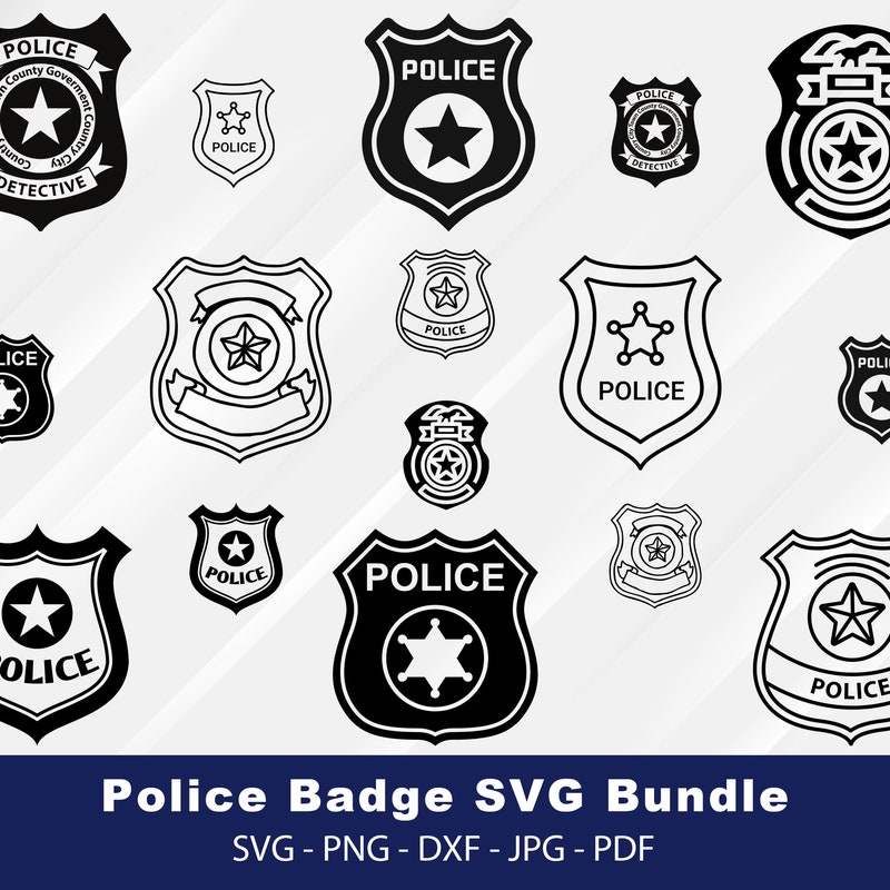 Police Badge Svg - Etsy