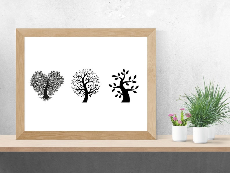 Tree SVG Bundle, Tree Silhouette Svg, Tree SVG, Trees Svg,forest Svg ...