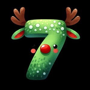 Christmas Reindeer Alphabet Clipart Bundle: Festive PNG Font (digital ...