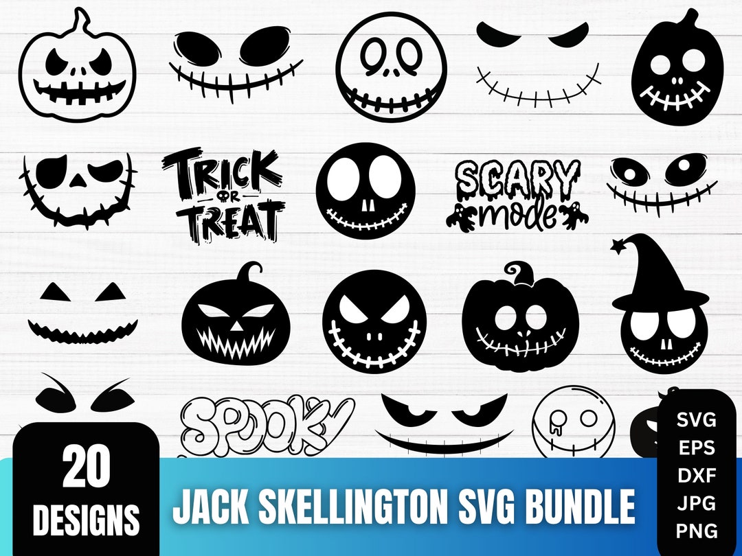 Skellington SVG Jack Sally SVG Jack Face Svg Jack - Etsy