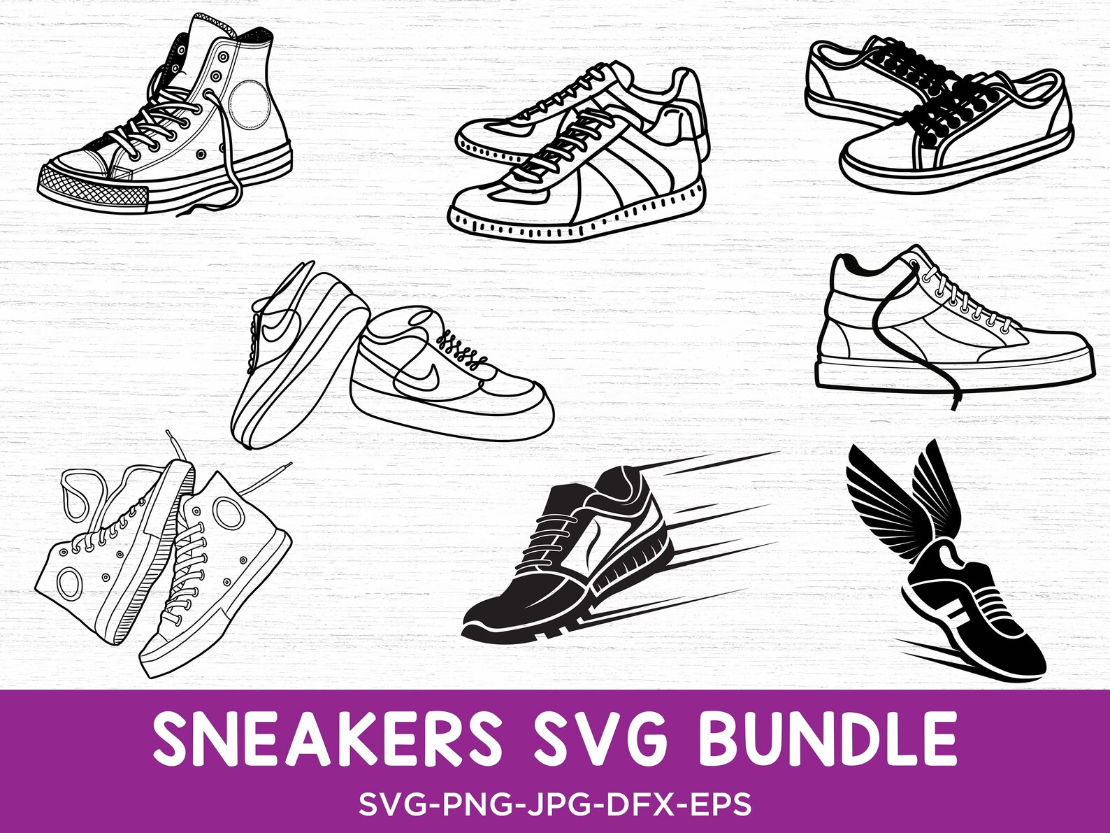 Sneaker Bundle SVG, Shoes Svg Bundle, Sneaker SVG, Sneakers, Shoes SVG ...