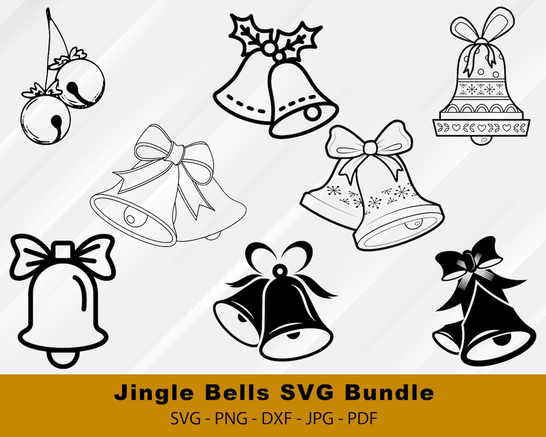 Jingle Bells SVG Bundle, Ring Bell Svg, Bells Cut Files, Wedding Bell ...