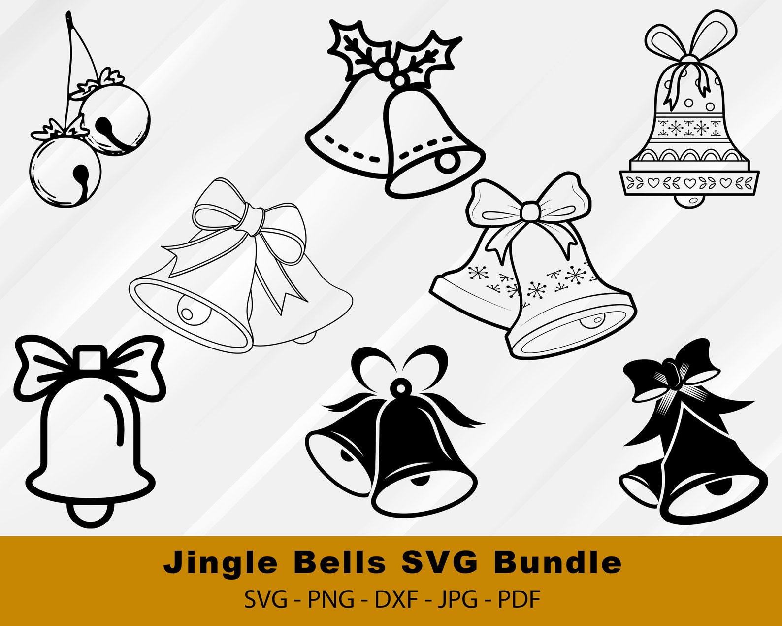 Jingle Bells SVG Bundle, Ring Bell Svg, Bells Cut Files, Wedding Bell ...