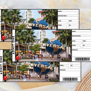 Universal Surprise Trip Ticket, Universal Surprise Trip Ticket Template ...