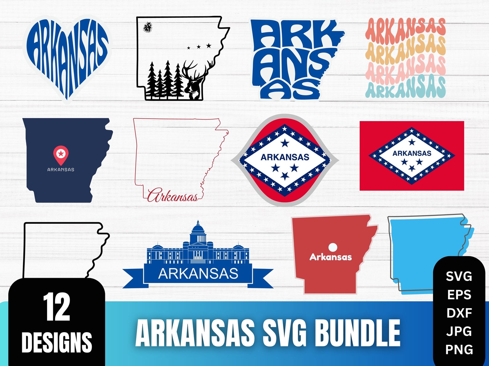 Arkansas SVG Bundle, Arkansas SVG, Arkansas PNG, Arkansas State Svg ...