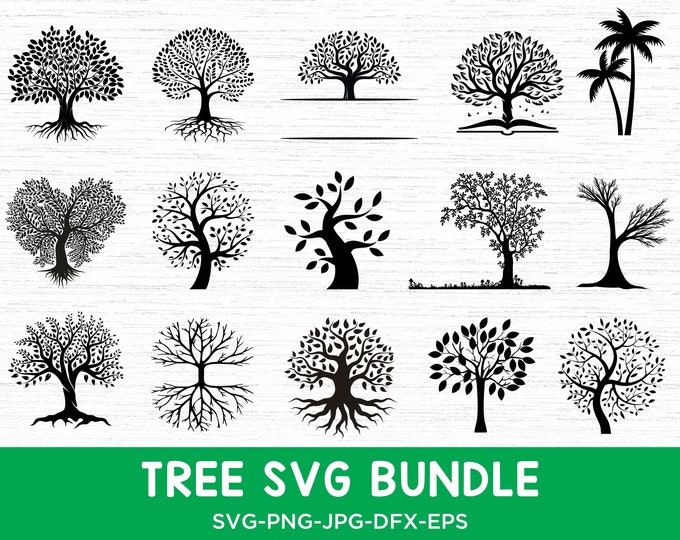 Tree Svg Bundle, Family Tree Svg Bundle, Tree Roots Svg, Our Roots SVG ...
