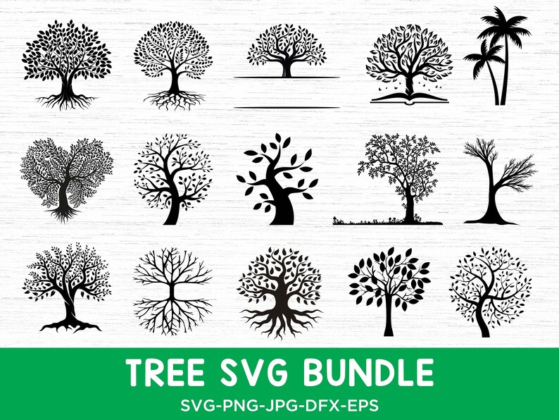 Tree Svg Bundle, Family Tree Svg Bundle, Tree Roots Svg, Our Roots SVG ...