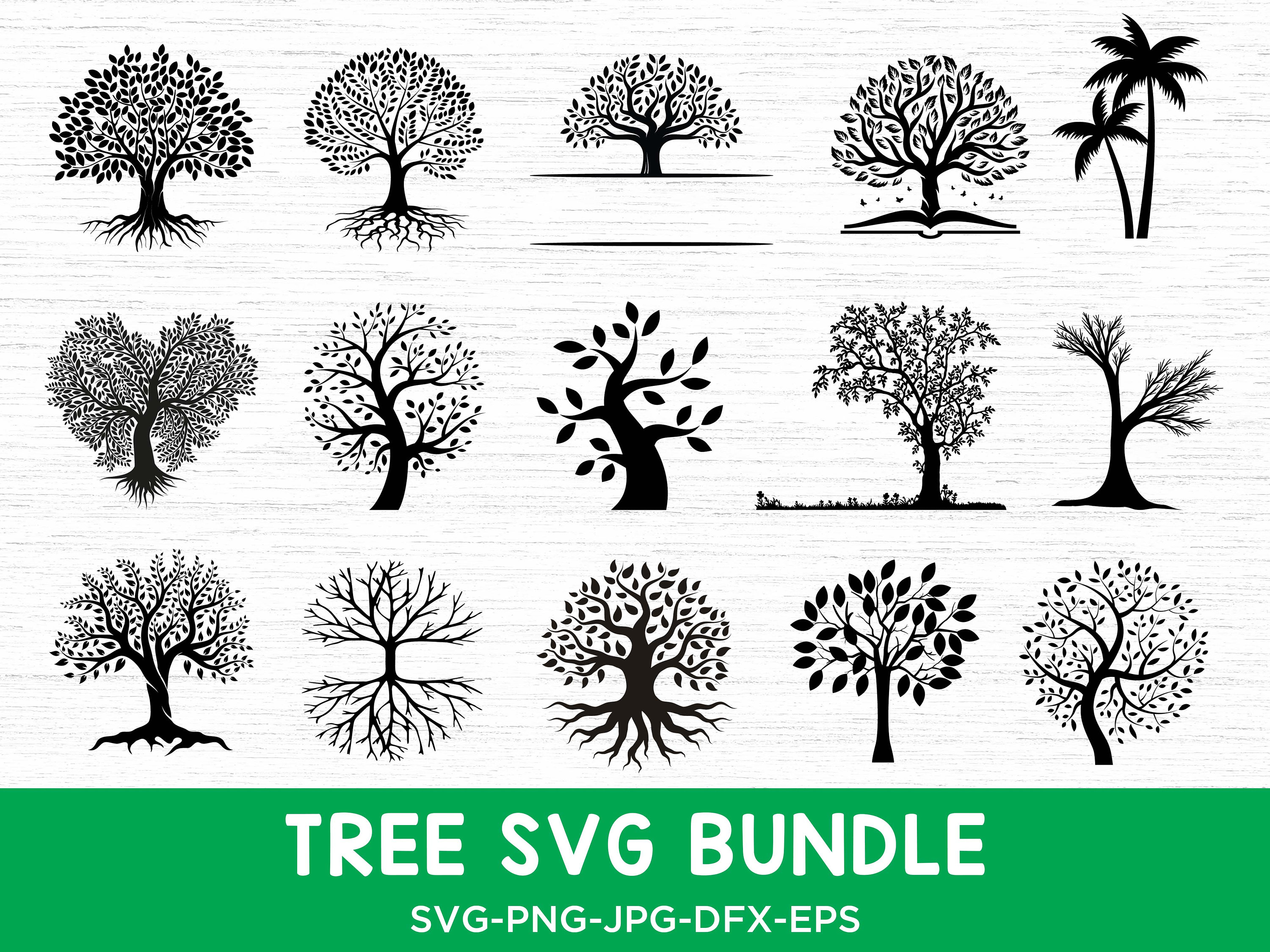 Tree Svg Bundle, Family Tree Svg Bundle, Tree Roots Svg, Our Roots SVG ...