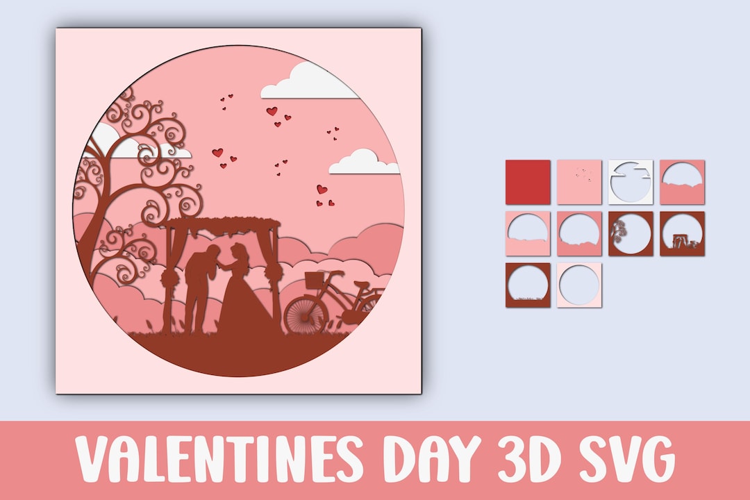 Love Shadow Box, LOVE Paper Cut 3d Svg, 3D Love Heart Shadow Box, Love ...