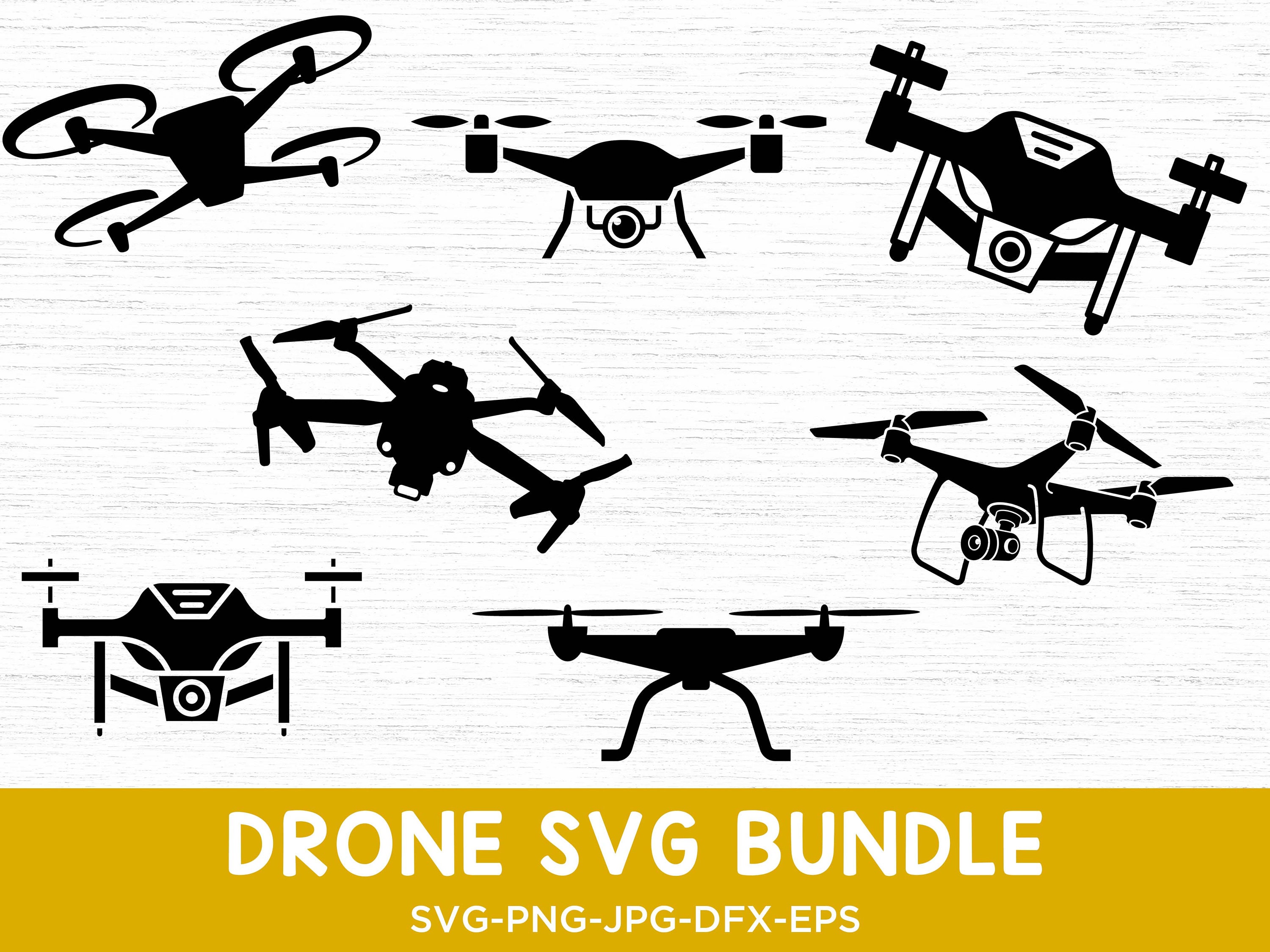 Drone SVG Bundle, Drone Vector, Drone Cut Files, Drone Pilot Svg, High ...