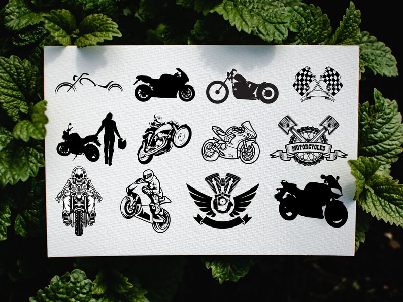 Motorcycle Svg Bundle, Motorcycle Clipart, Motorcycle Stickers ...